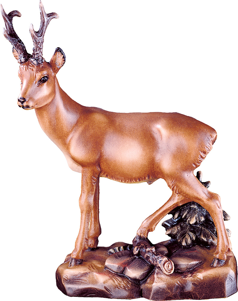 Reh - Rehbock asu Holz -geschnitztes Rehbock - Rehbock Südtirol