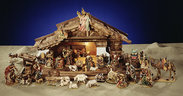 Large range of Nativities - carved in wood made by the artists of Val ...